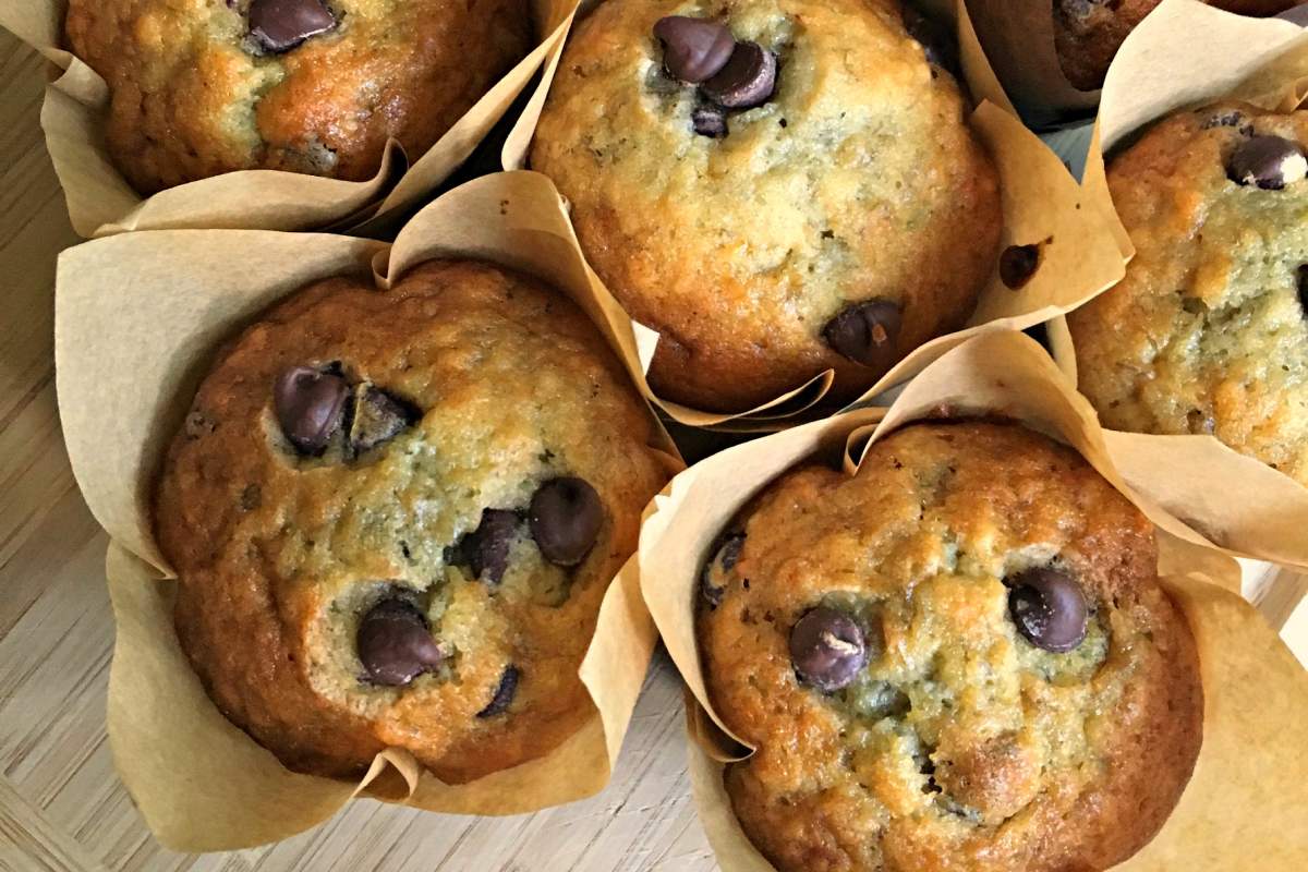 Banana Choc Chip Muffins Recipe - Foodrinky