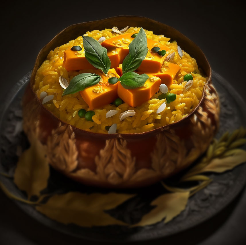 🍚 Pumpkin and Mushroom Risotto Recipe - Foodrinky